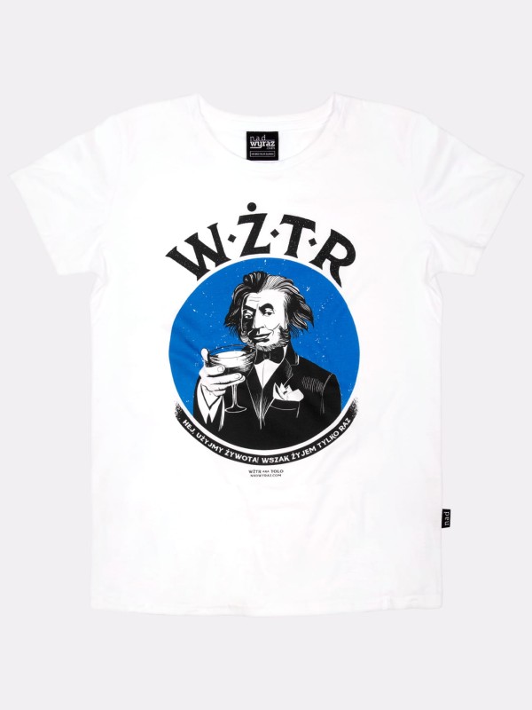 WŻTR MICKIEWICZ / POLSKIE YOLO / koszulka damska / biała | NadWyraz.com