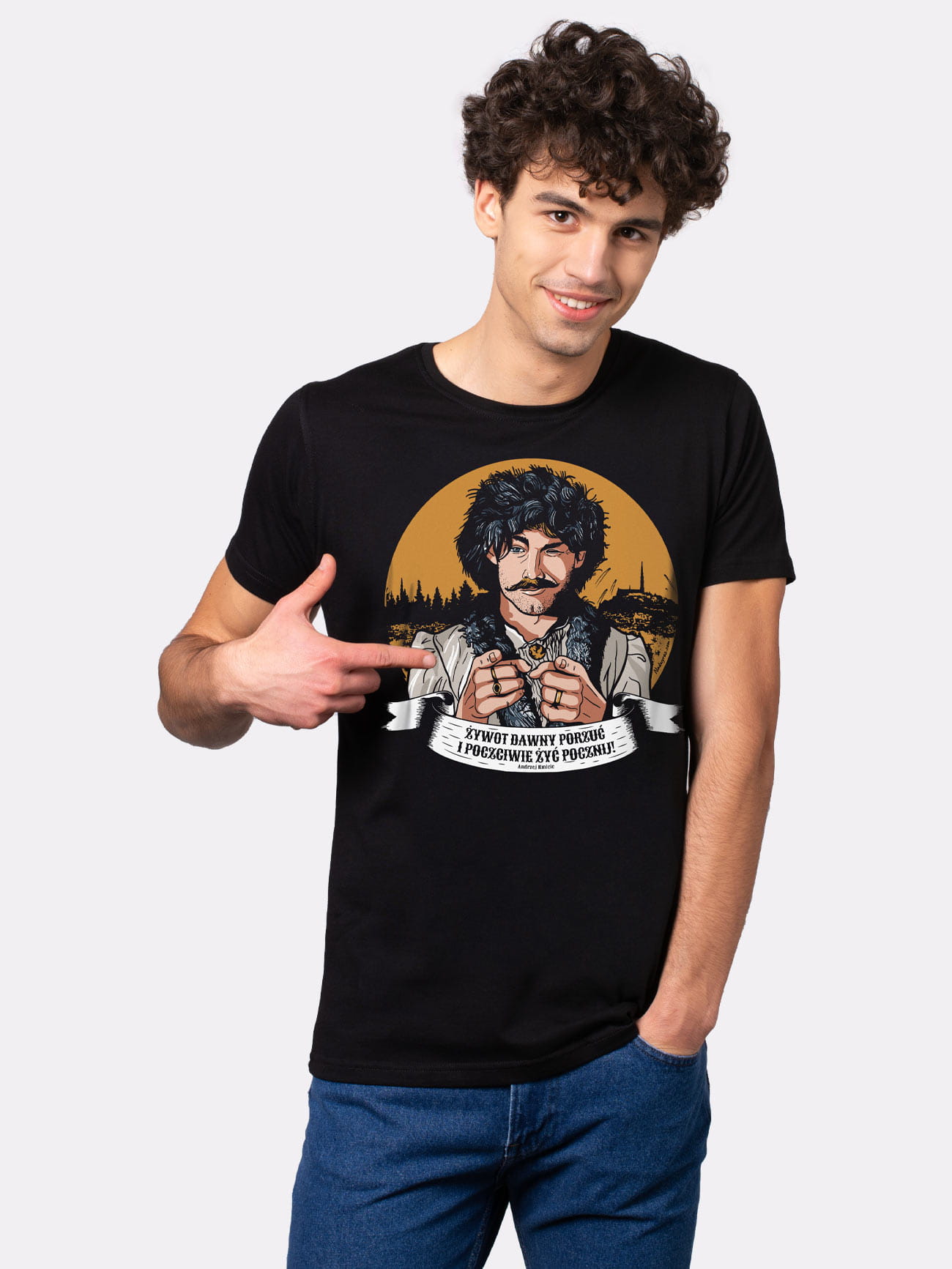 KMICIC / SIENKIEWICZ / koszulka męska / czarna | NadWyraz.com
