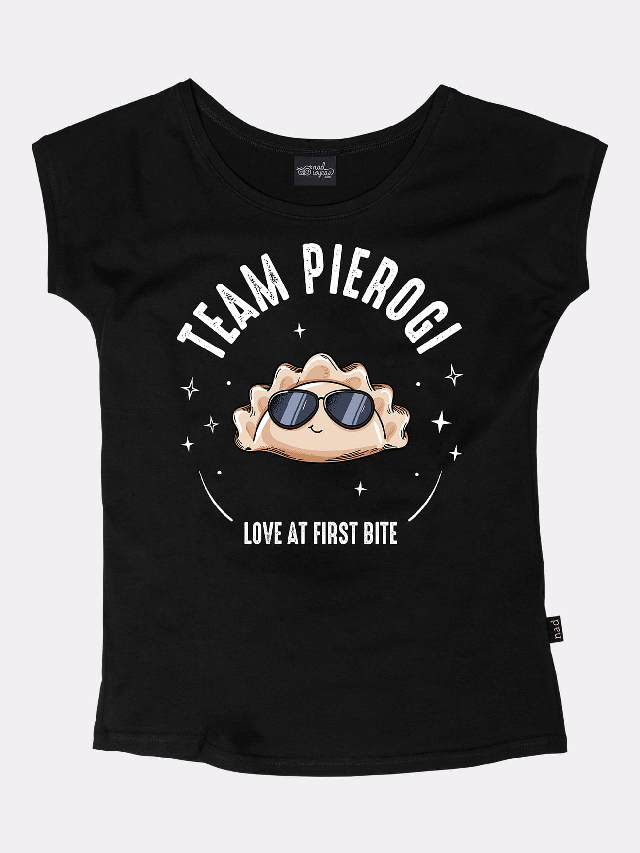 TEAM PIEROGI / koszulka damska / czarna