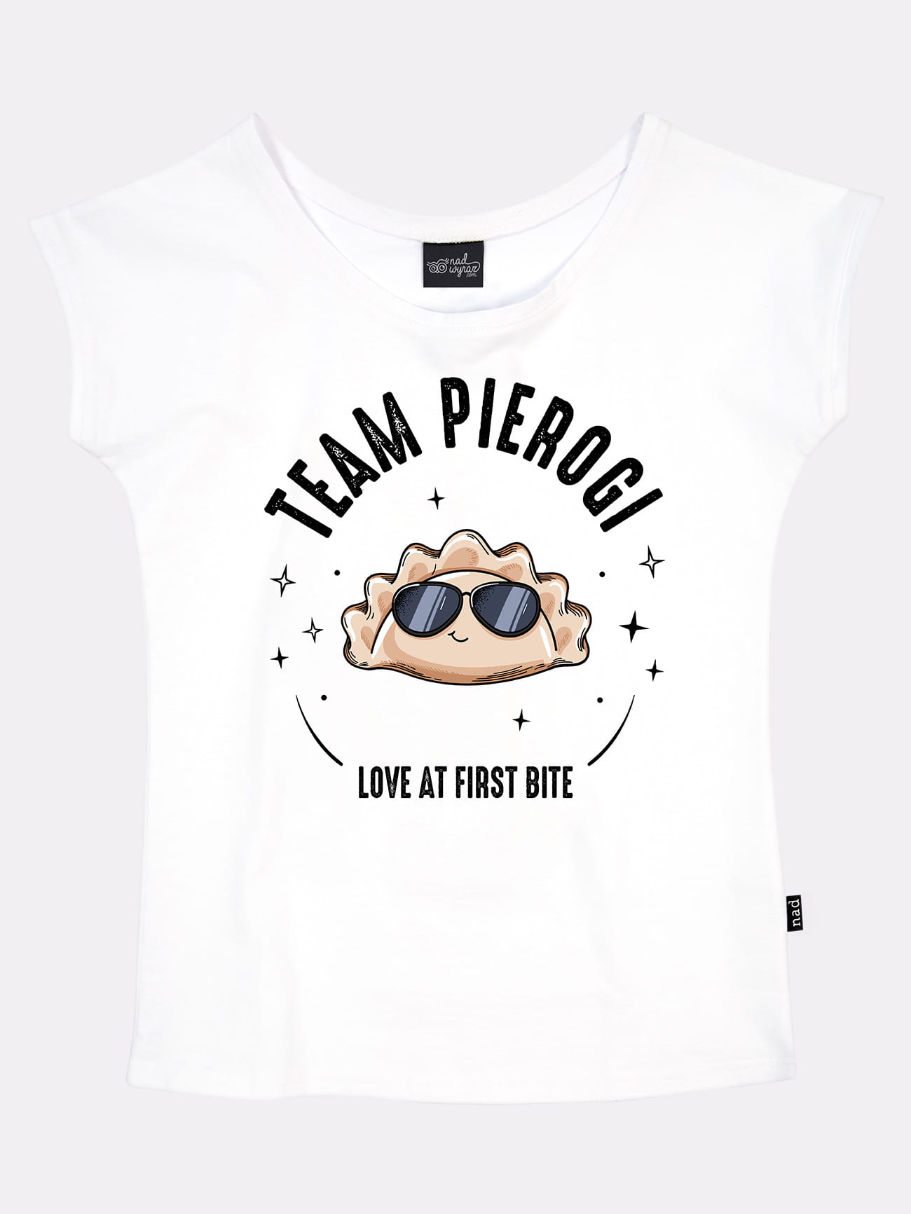 TEAM PIEROGI / koszulka damska / biała