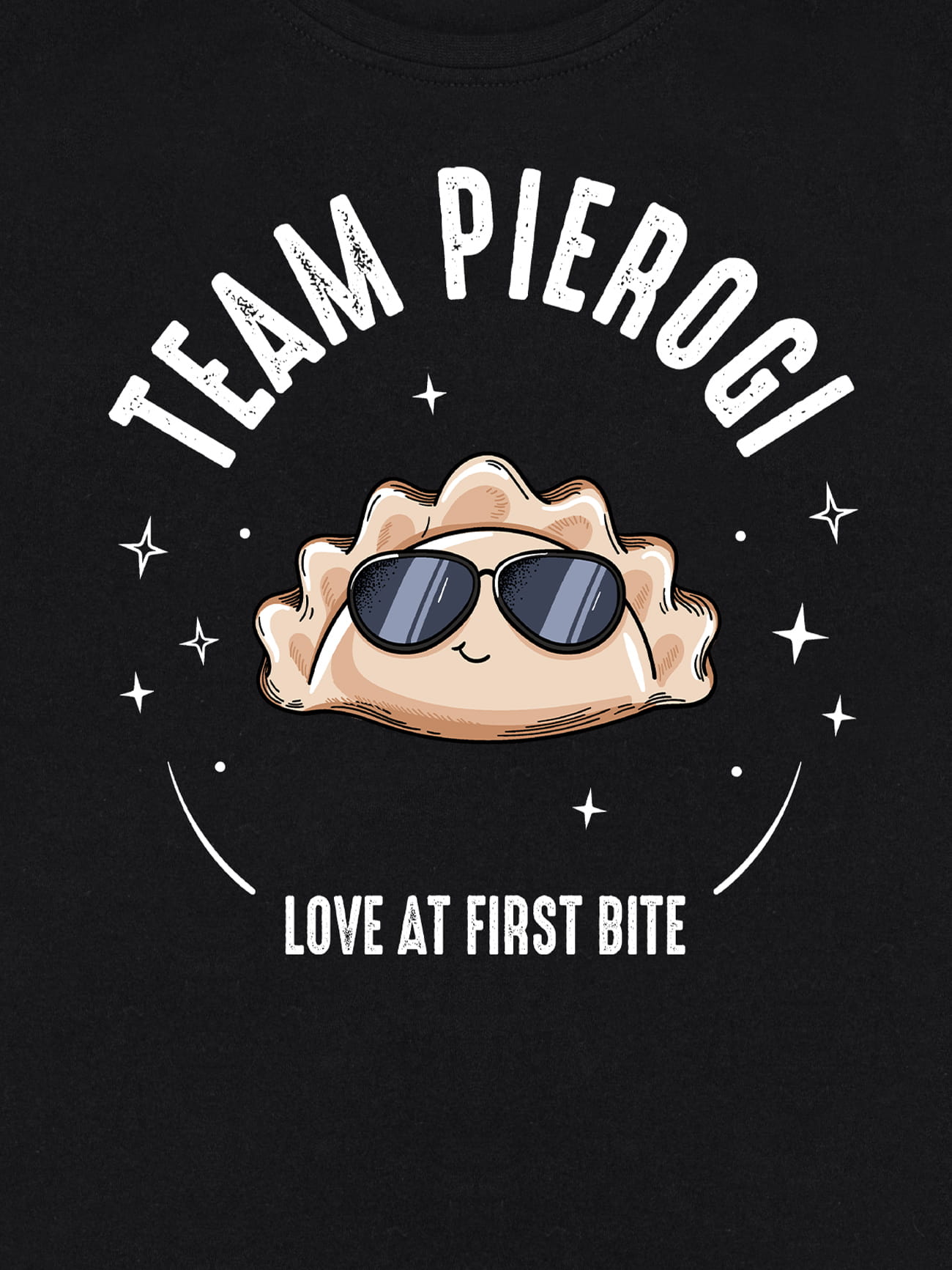 TEAM PIEROGI / koszulka męska / czarna