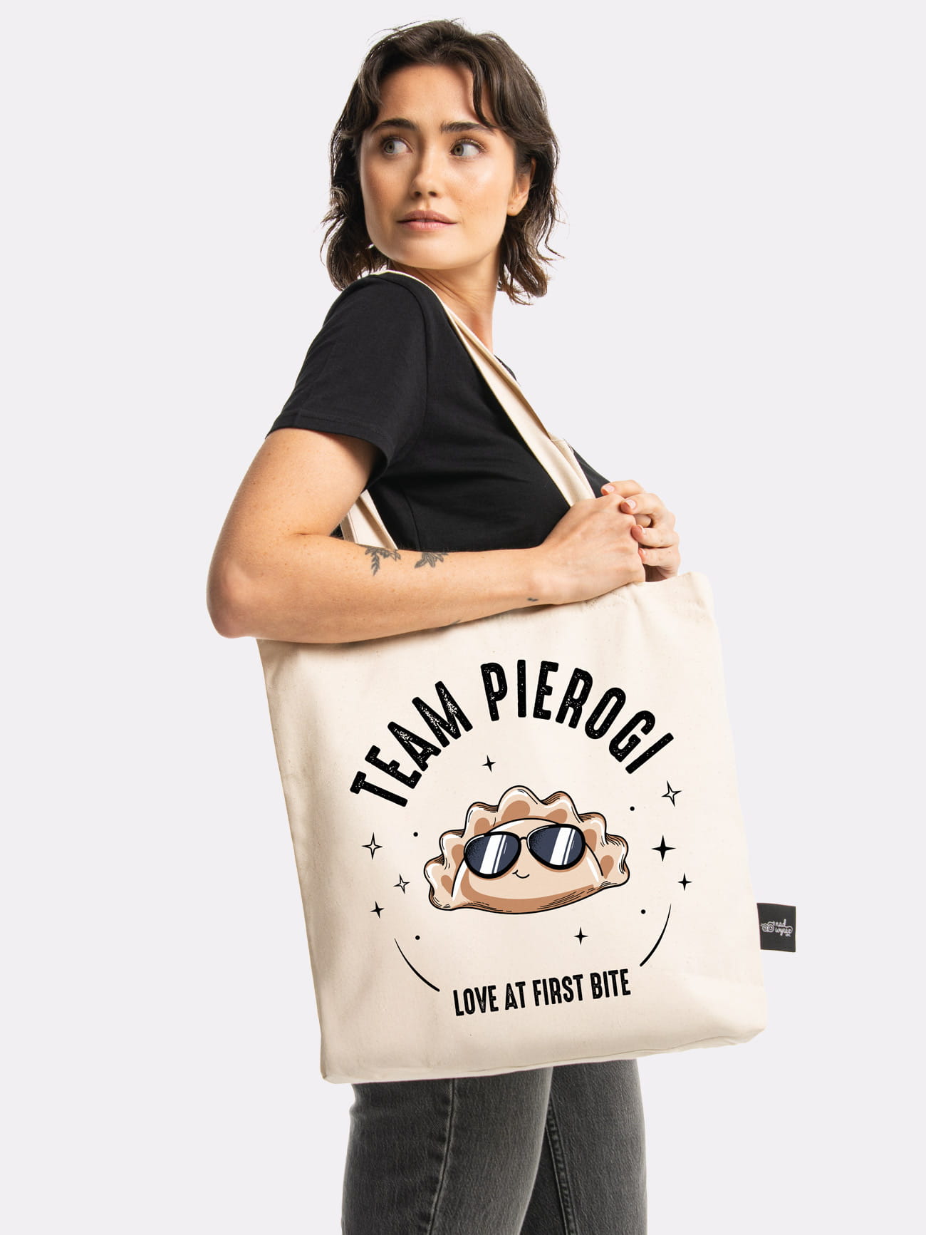 TEAM PIEROGI / torba bawełniana / ecru