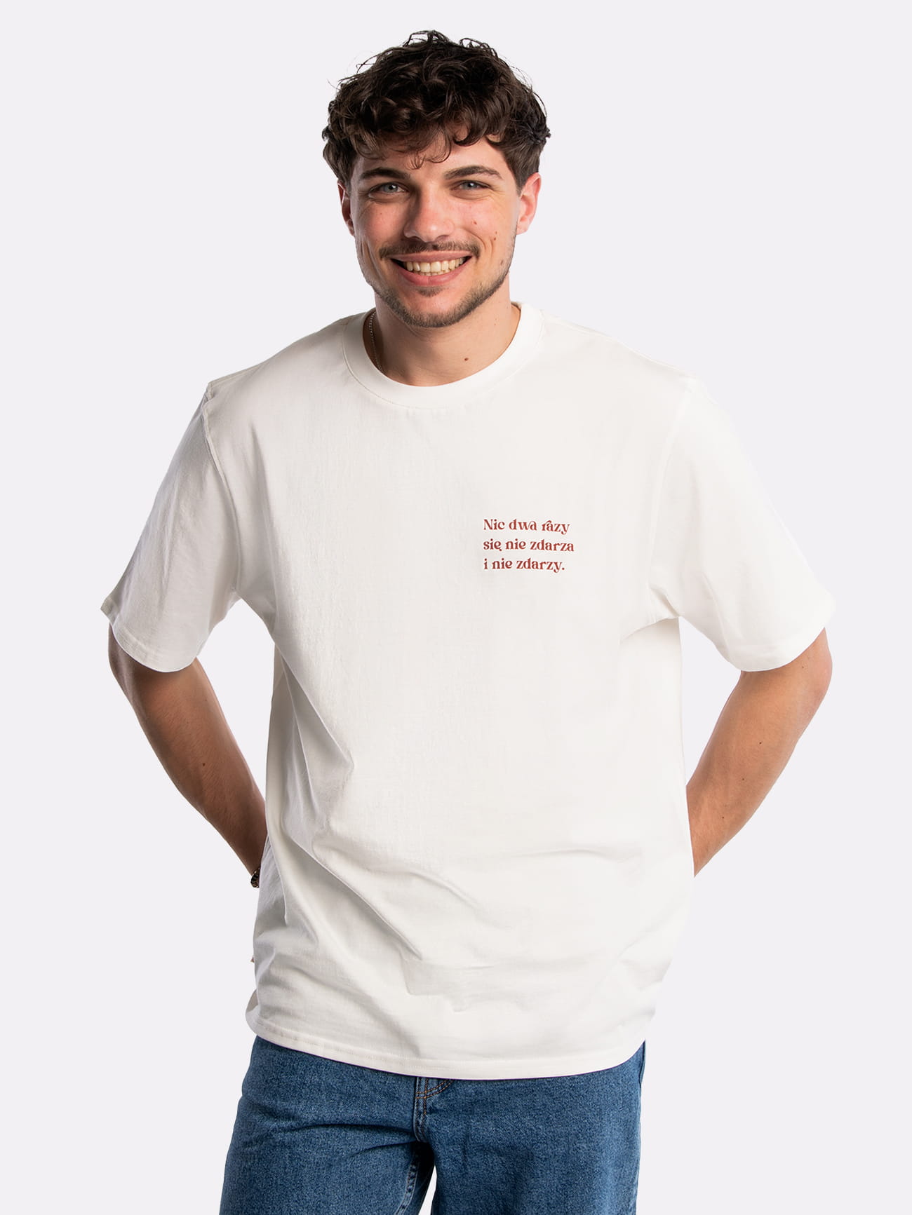 NIC DWA RAZY SIĘ NIE ZDARZA / Wisława Szymborska / koszulka oversize ...