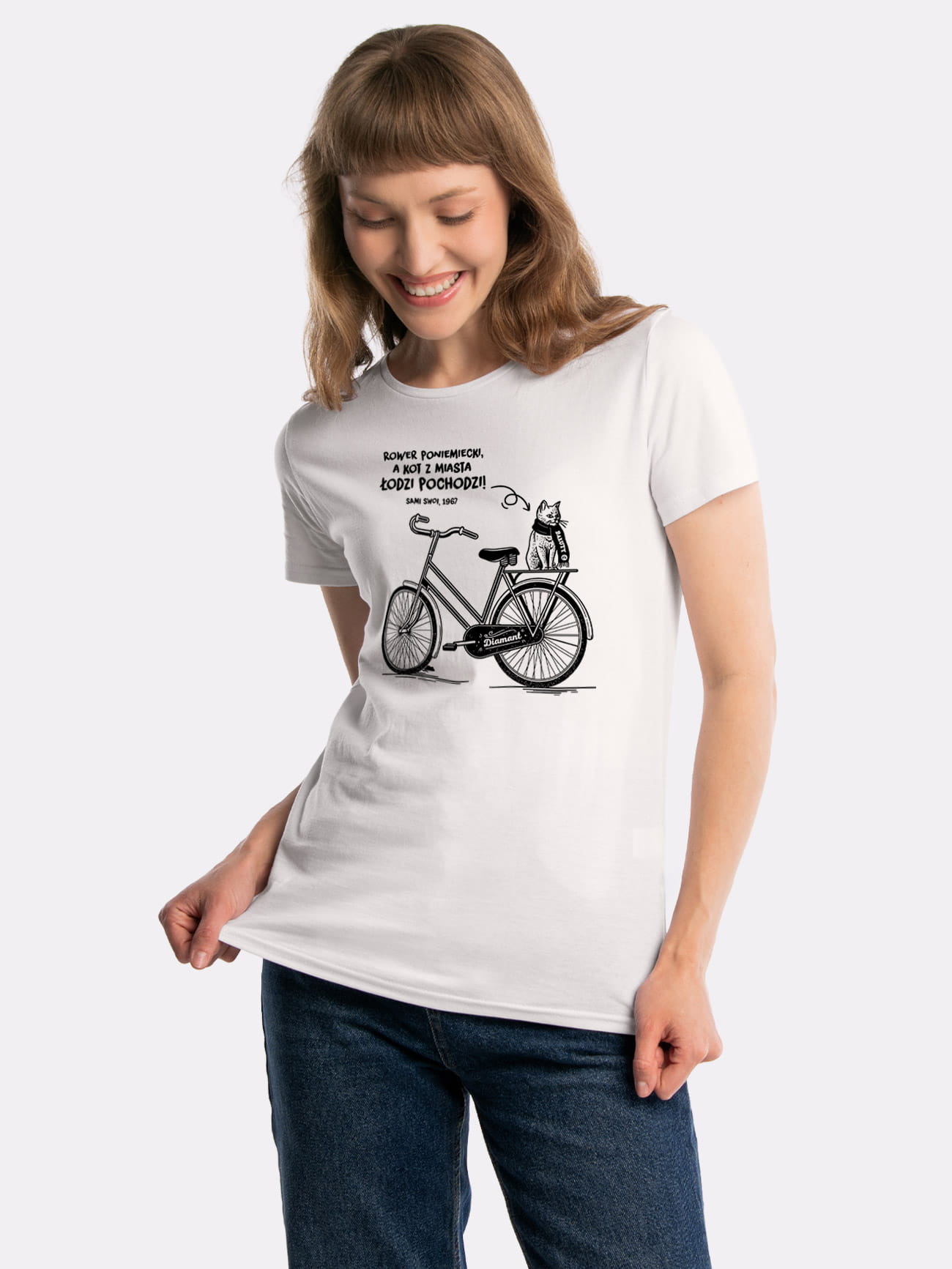 ROWER PONIEMIECKI / SAMI SWOI / koszulka damska / złamana biel